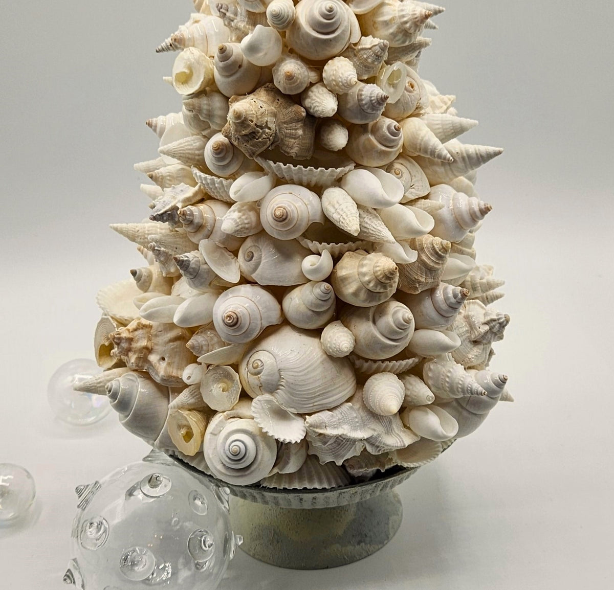 Beach Christmas Decor, Coastal Christmas White Seashell Tree, Nautical ...