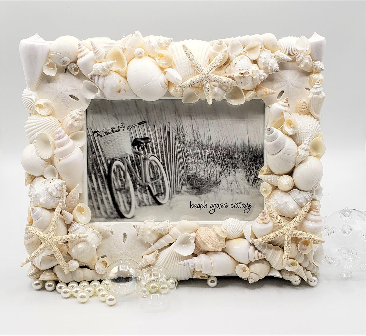 Beach Decor White Seashell Wedding Frame, Nautical Beach Wedding Frame ...