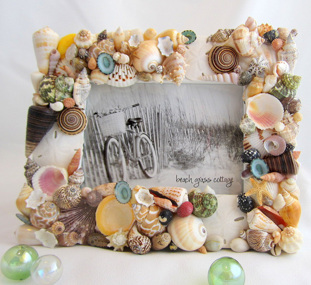 Beach Decor Seashell Frame, Coastal Decor Shell Frame, Nautical Decor ...